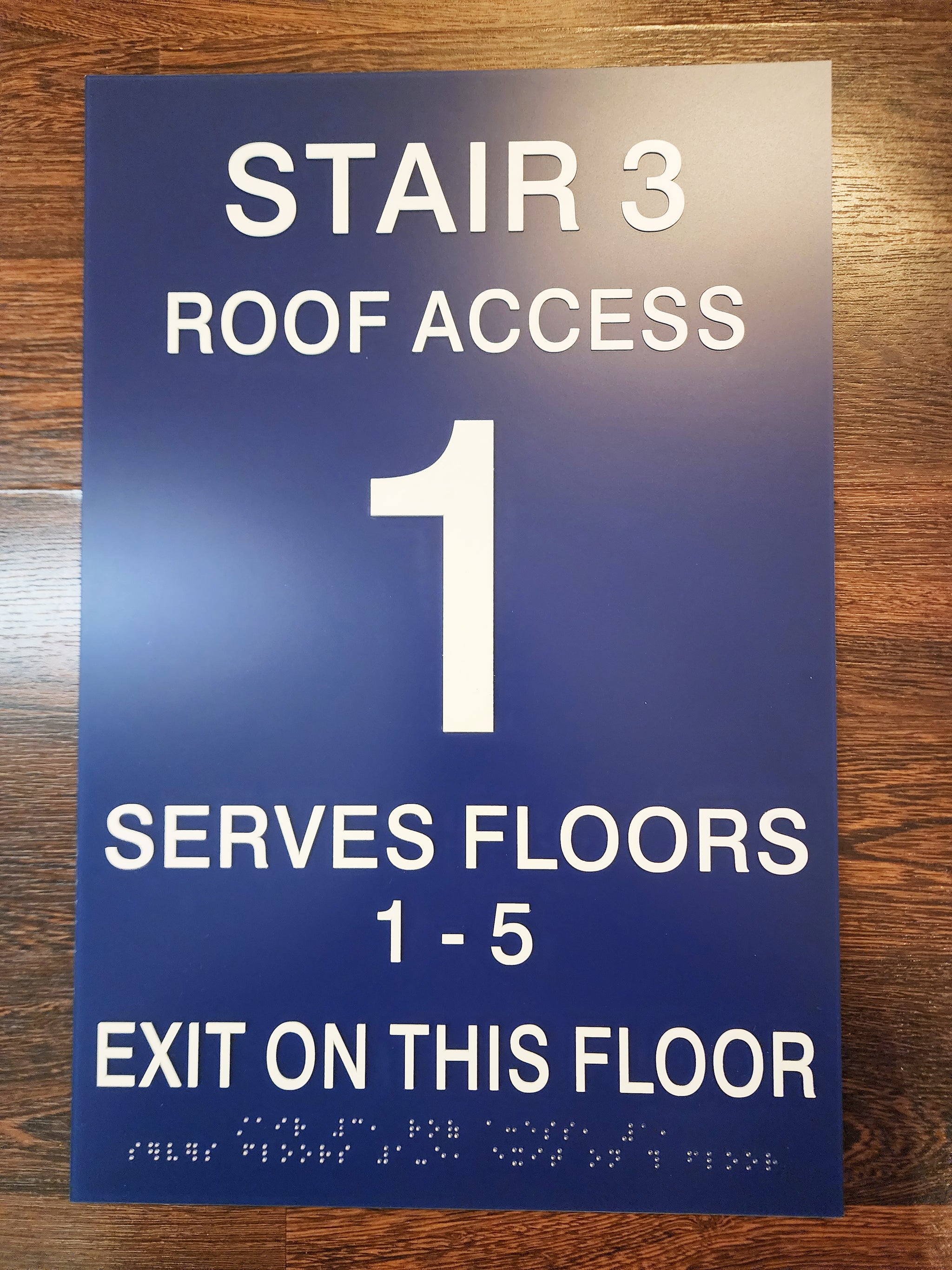 ADA Compliant Stairway ID Signs with Braille – Evacuation Map Store